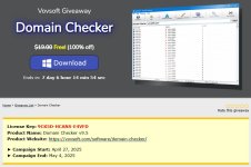 GIVEAWAY | Vovsoft Domain Checker v9.5 (Lifetime License) | NullCave